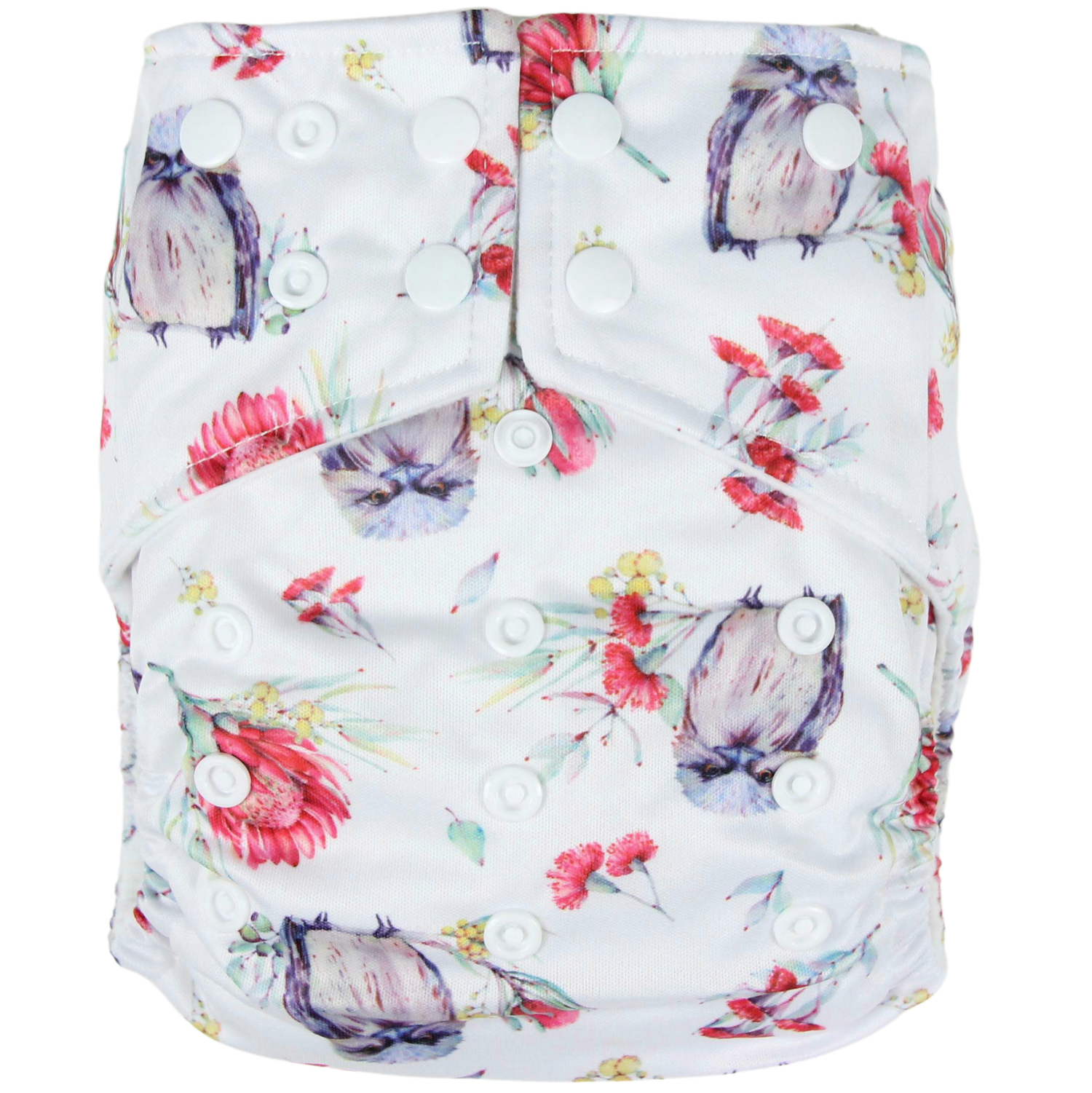 Dreamy Nights Nappy - Tawny Frogmouth | Boho Babes Cloth Nappies